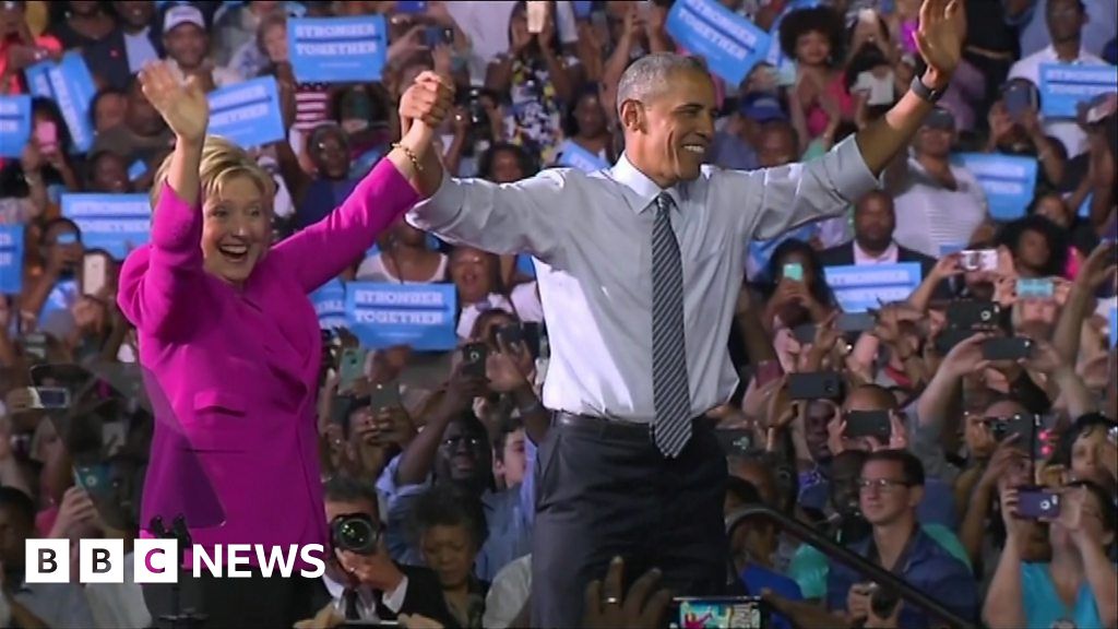 Obama's 'fired up' for Hillary Clinton - BBC News