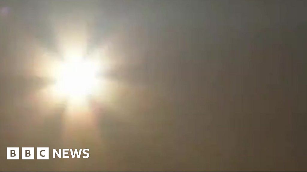 Moment of explosion near hospital in Gaza City