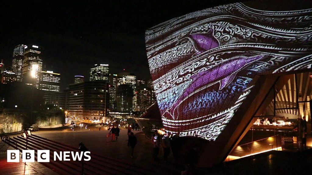 Sydney Opera House display celebrates indigenous painting - BBC News