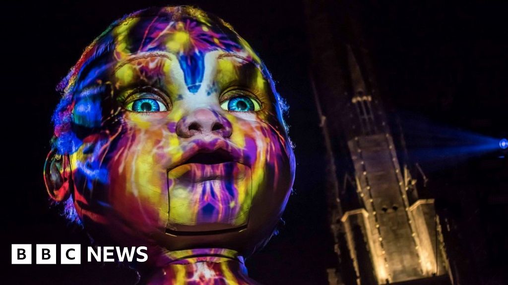Zara: Giant baby puppet stars in Halifax Piece Hall show
