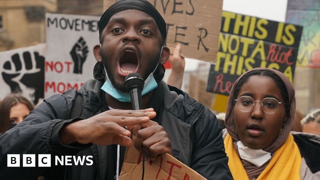 Newcastle Black Lives Matter protest heckled by counter-demonstrators