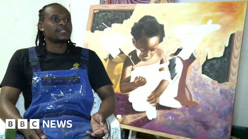 Caleb Chisha: 'Zambians are now appreciating art' - BBC News
