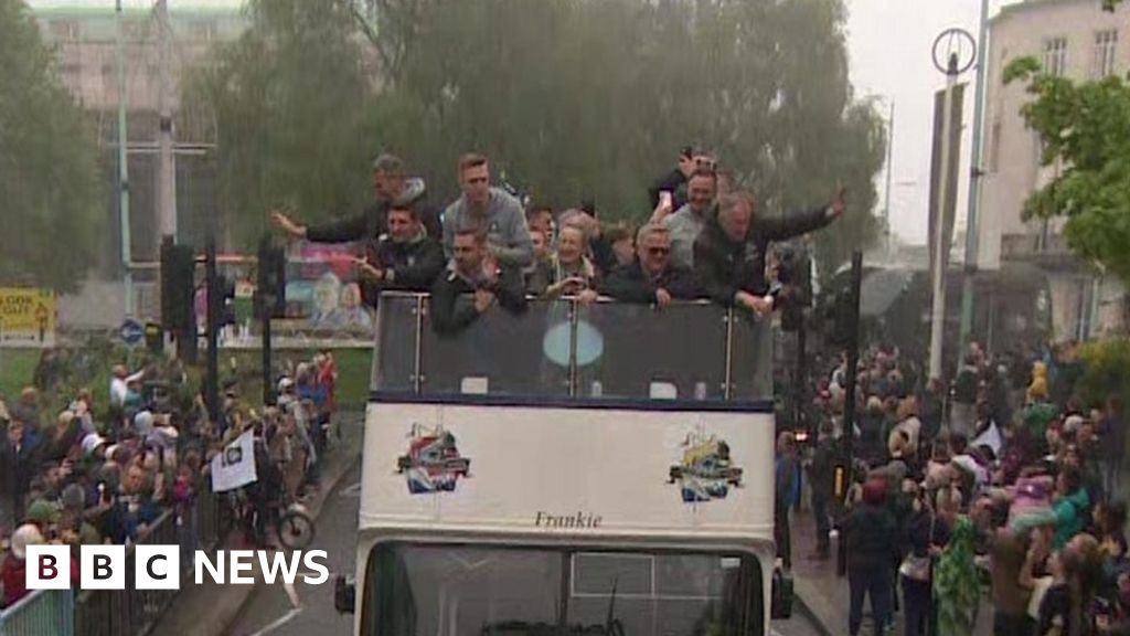 Victory parade for league champions Plymouth Argyle