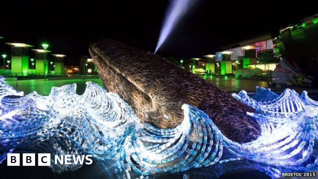 Whale sculpture marks Bristol's Green Capital status - BBC News