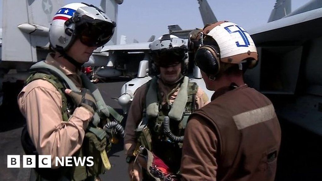 On board the US carrier where "cyber bombs" are launched - BBC News