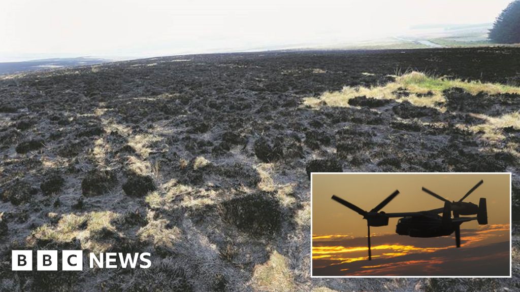 US aircraft 'sparked grass fire' on Epynt mountain - BBC News