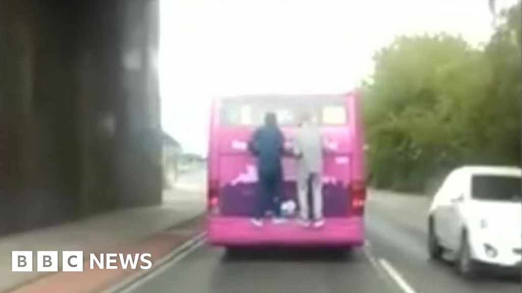 Sheffield 'bus surfing' video prompts vehicle refit - BBC News