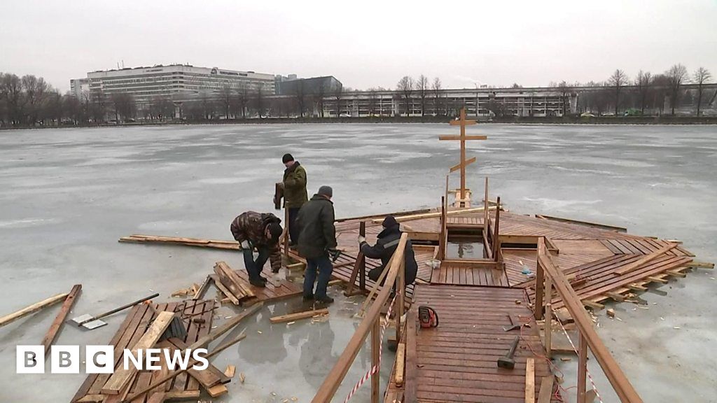 Orthodox Christians brave an icy dip to mark Epiphany