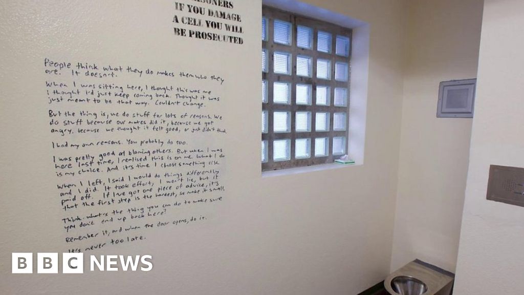 Writing is on the wall for offenders thanks to cell graffiti - BBC News
