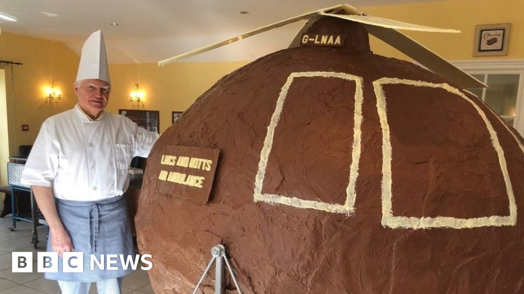 Giant chocolate helicopter 'a big challenge' - BBC News