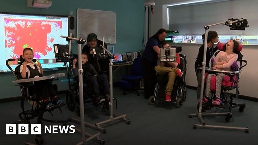 Children with severe disabilities are creating art works using only ...