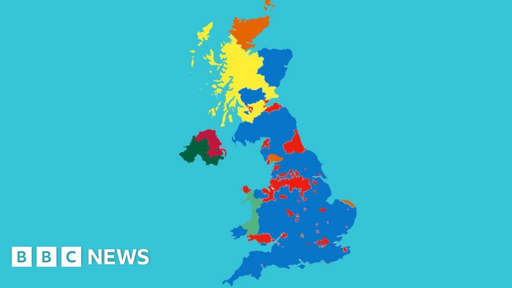Why does the map look so blue, yet the Conservatives didn't win?