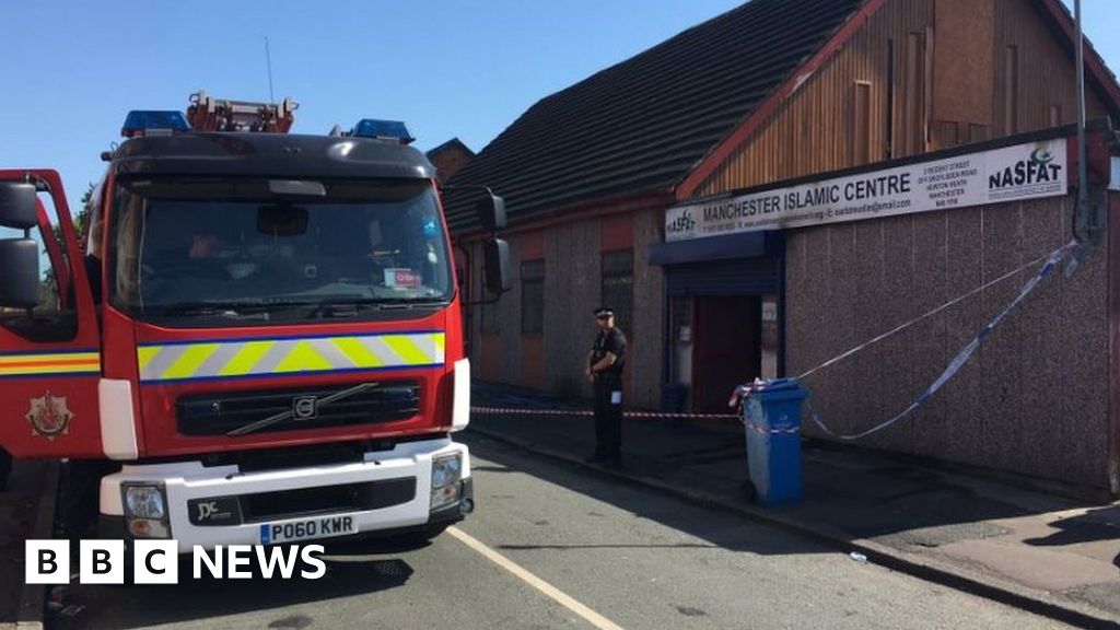 Manchester mosque arson attack is 'hate crime', police say
