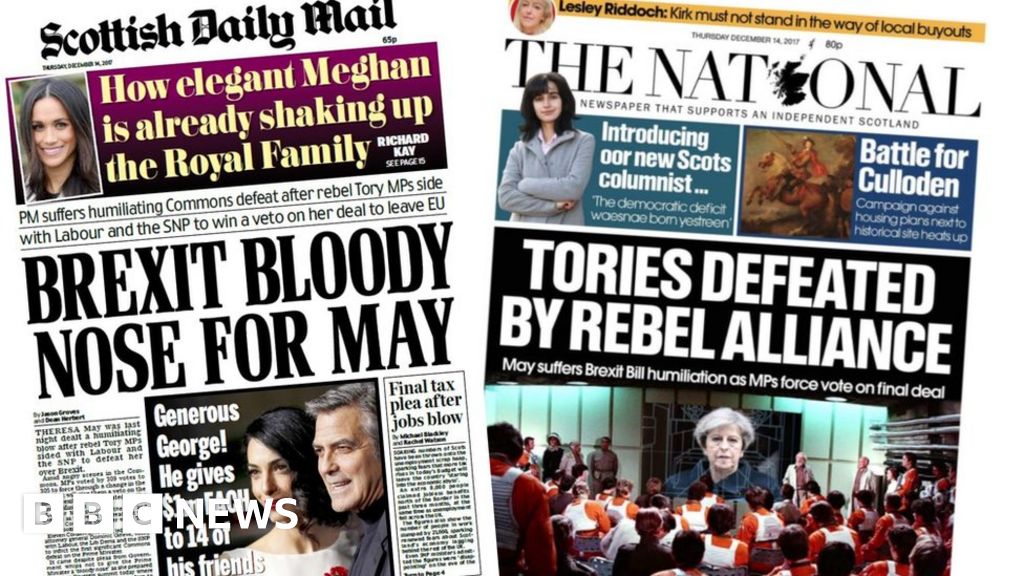 Scotland's papers: May's Brexit 'disaster'