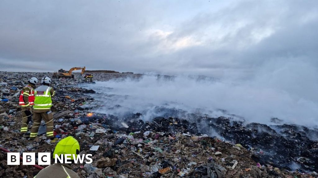 Firefighters tackle blaze at Stanway landfill site