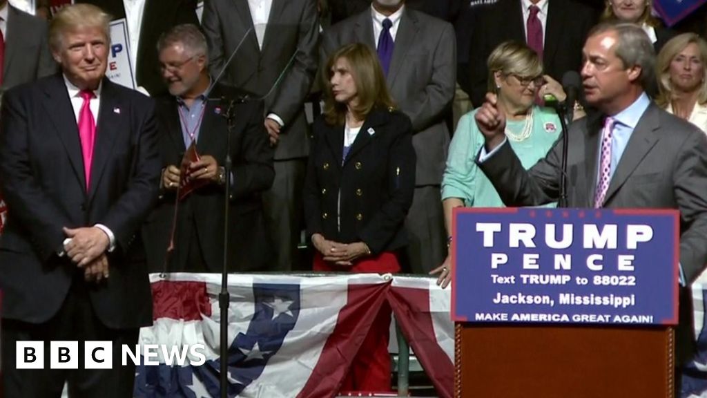 Farage gives election advice to Trump - BBC News