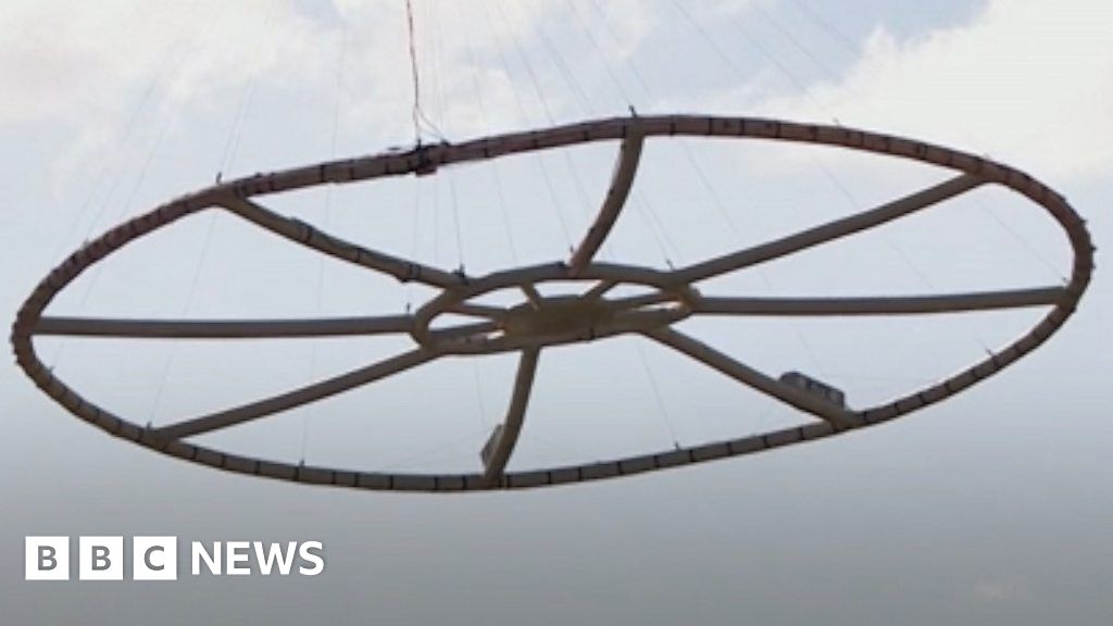 Circular airborne detector searching for minerals in Cornwall