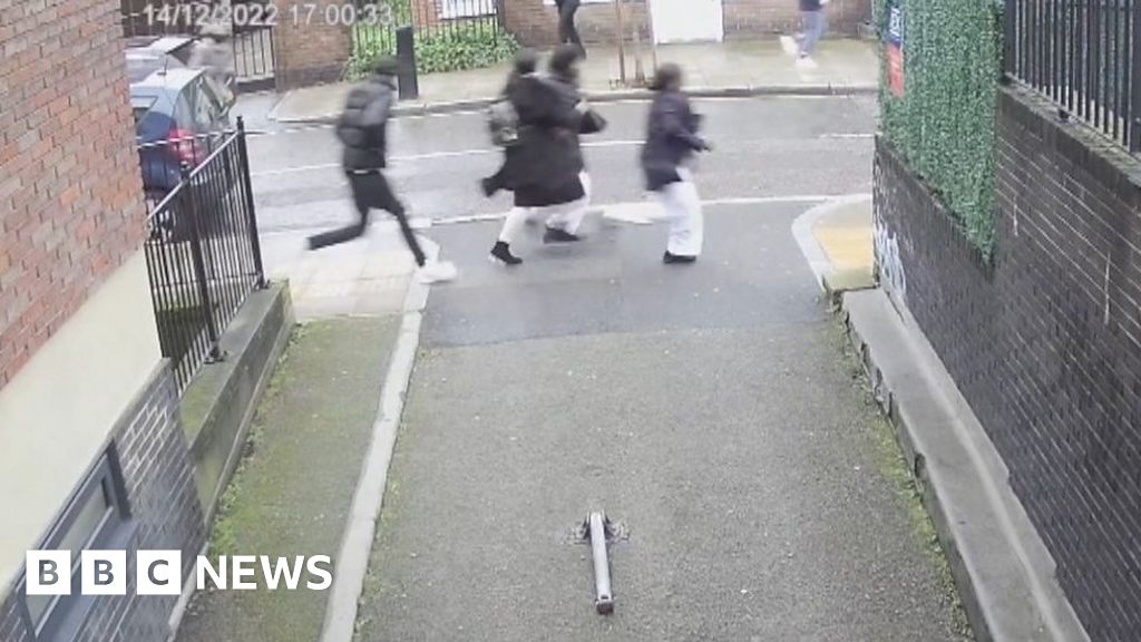 CCTV shows people fleeing drive-by shooting outside church