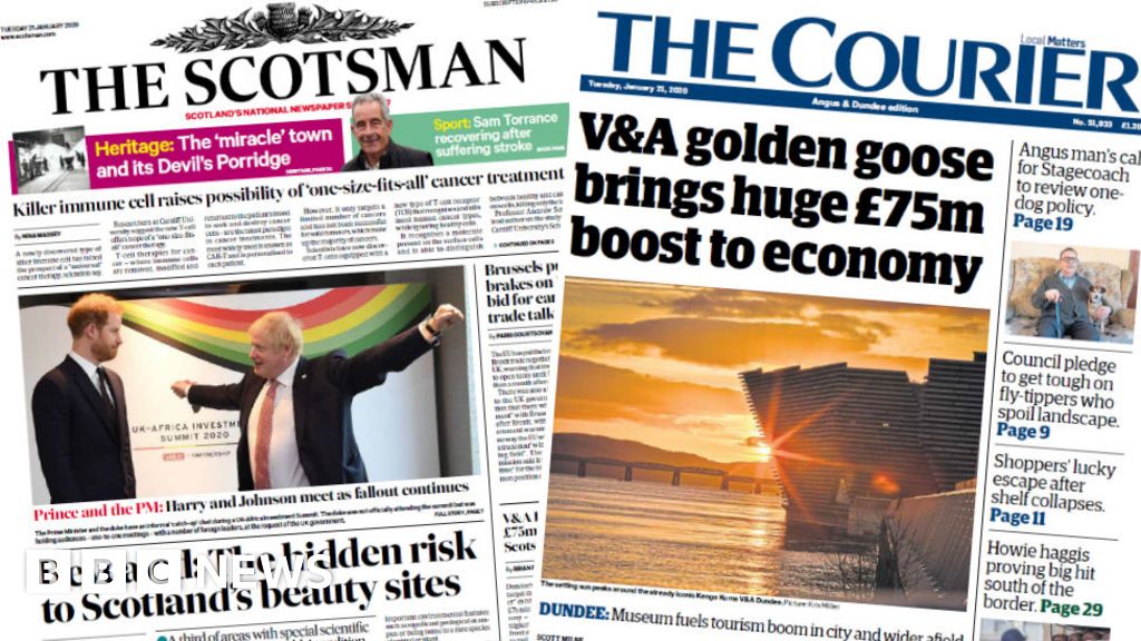 Scotland's papers: Beauty spots 'in decline' and V&A's economic boost ...