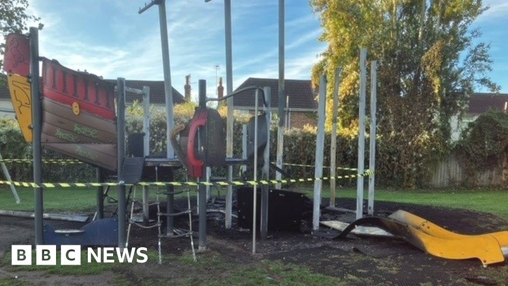 Boston play area arson: Vandals set light to equipment