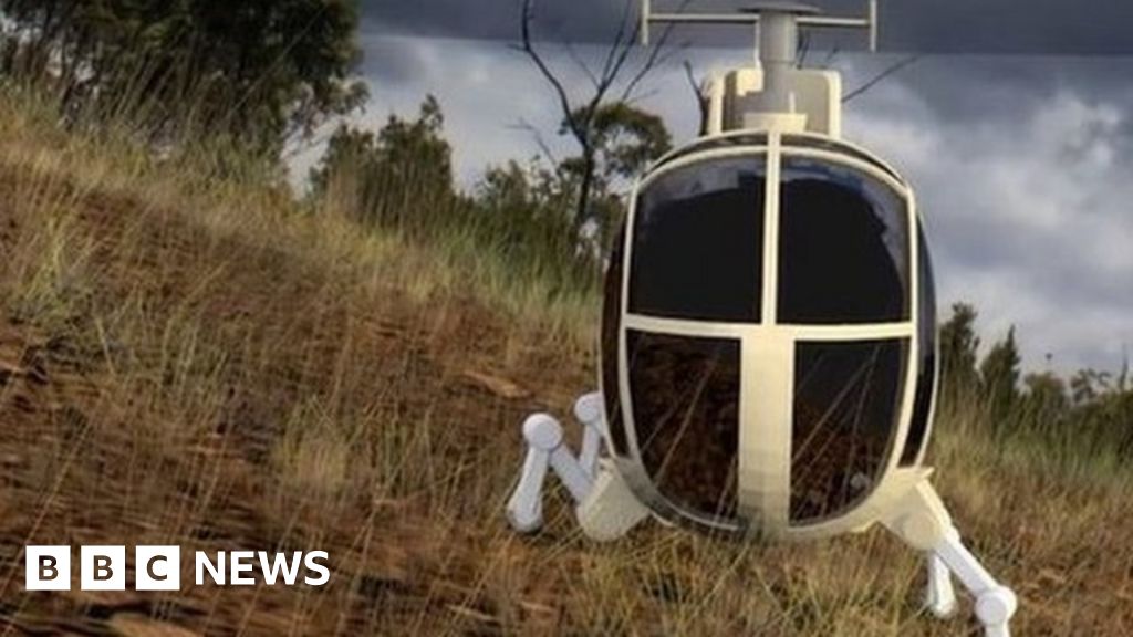 Darpa test helicopter lands with insect-like robot legs - BBC News