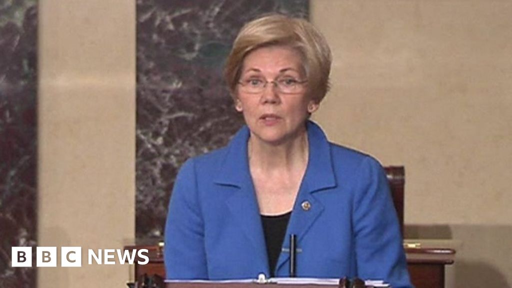 Senator Warren turned to Facebook when Republicans shut her down - BBC News