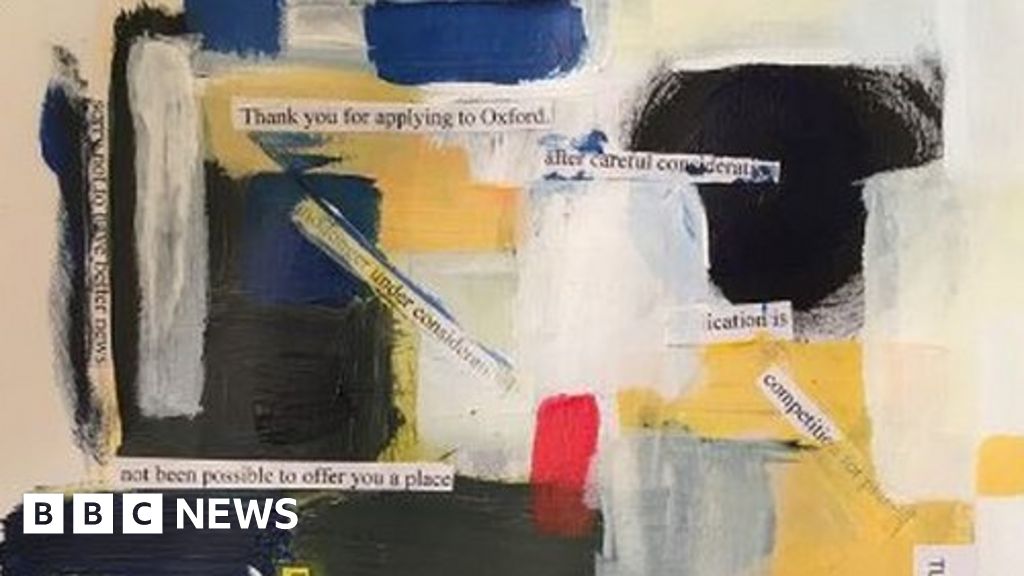 Oxford University rejection letter turned into art - BBC News