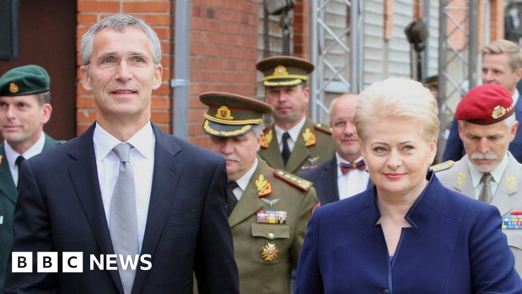 Opening ceremony for Nato command units in Eastern Europe - BBC News