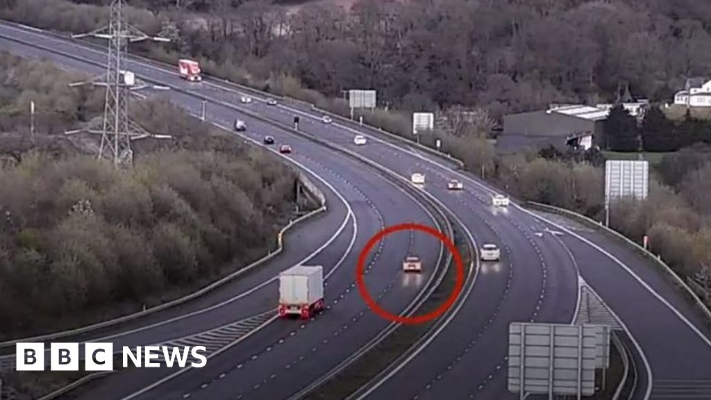 Nurse drives the wrong way down M4 motorway near Cardiff - BBC News