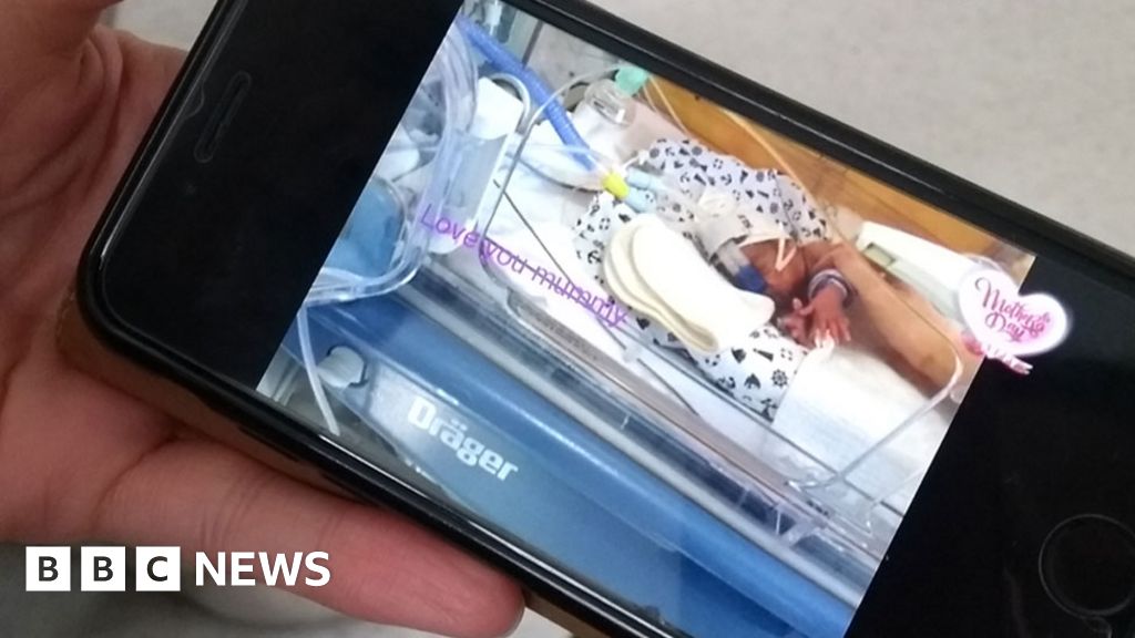 Cardiff neonatal staff send baby videos to help parents - BBC News