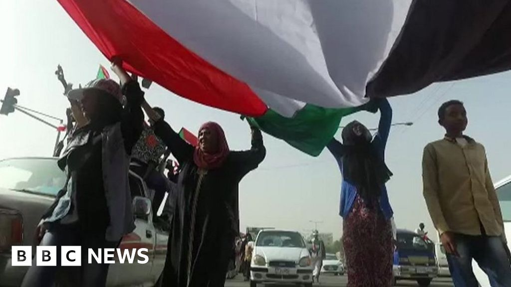 Sudan protests: Demonstrators march through Khartoum