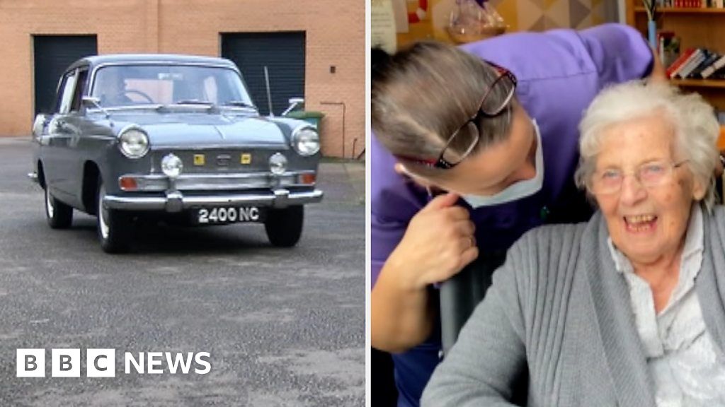 Grandmother, 96, reunited with late husband’s classic car
