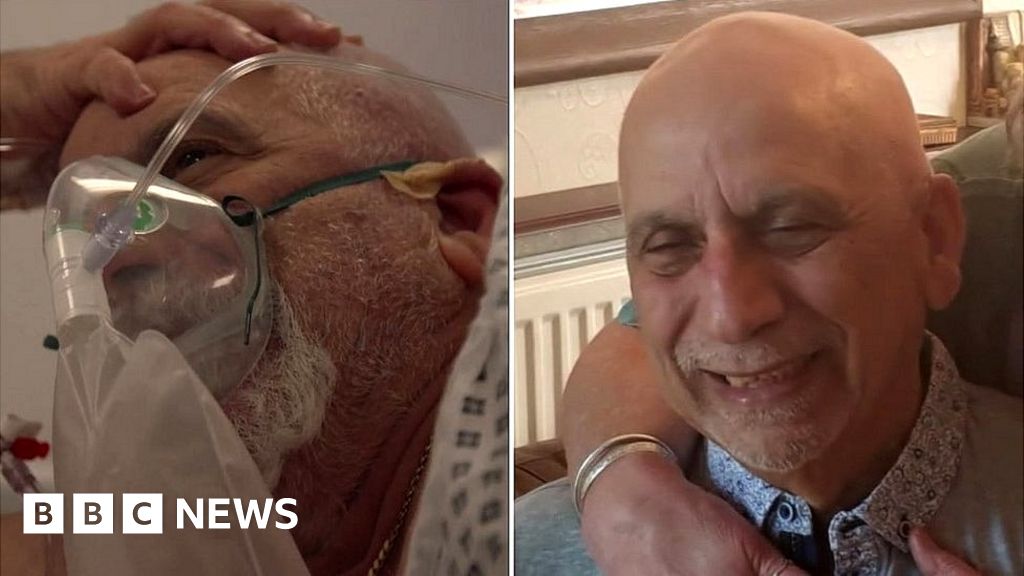 Coronavirus: Bus driver 'happy to be home' after intensive care - BBC News