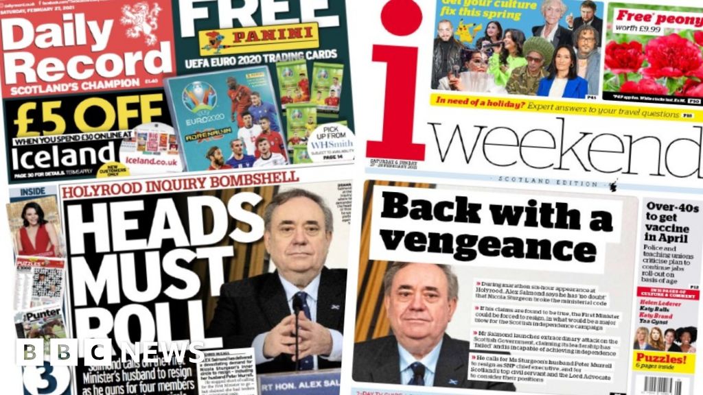 Scotland's papers: Salmond says 'heads must roll'