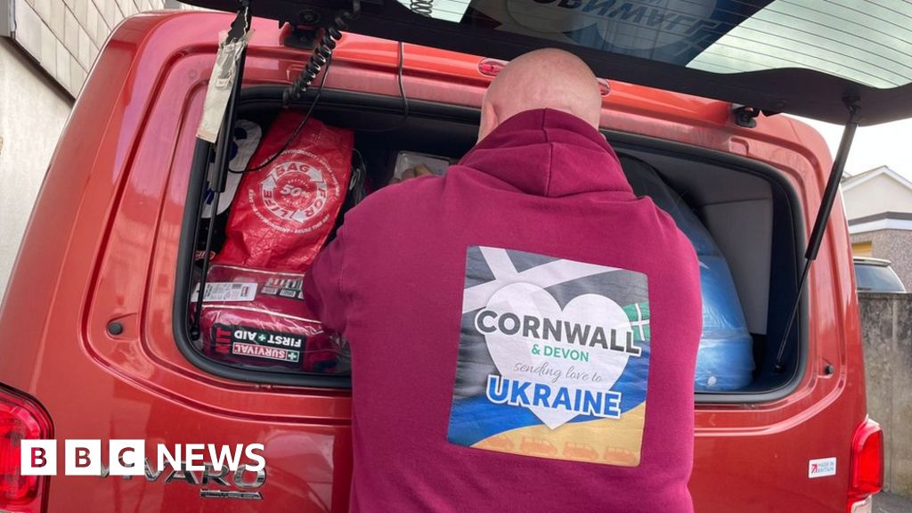 Ukraine: Cornwall and Devon group sending 100th aid van - BBC News