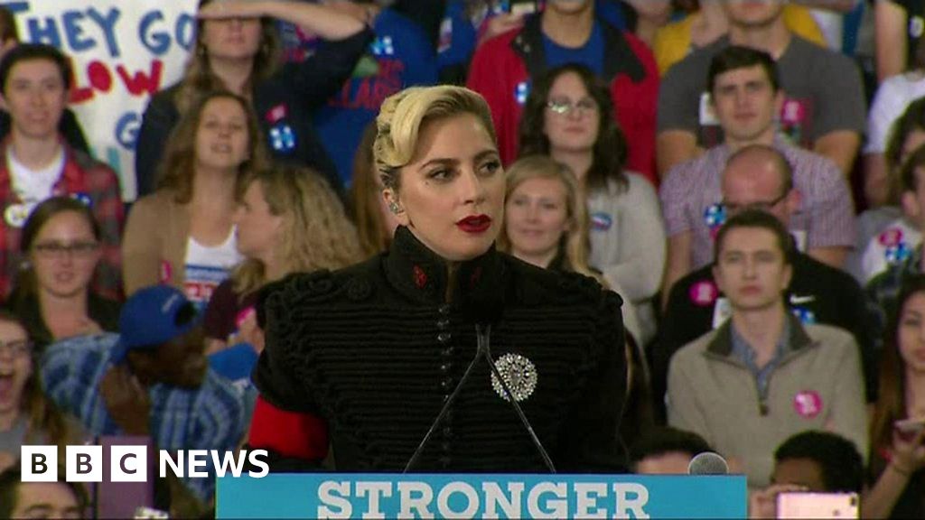 Lady Gaga addresses screaming crowds at Hillary Clinton rally in North ...