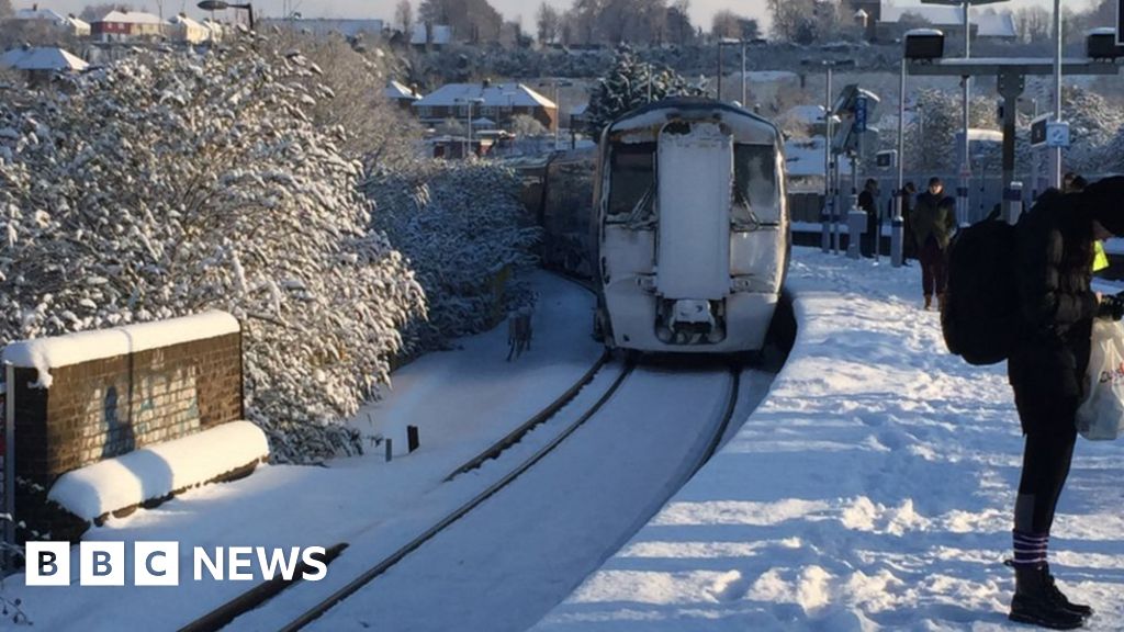 Southeastern shuts railway stations as snow continues - BBC News