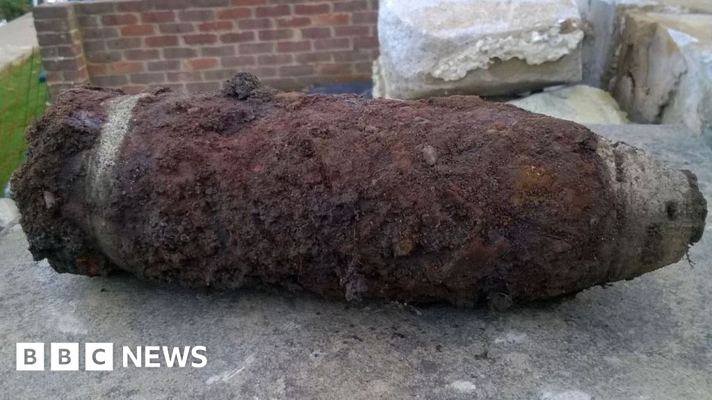 Two suspected WW2 shells found in Potters Bar garden hours apart - BBC News