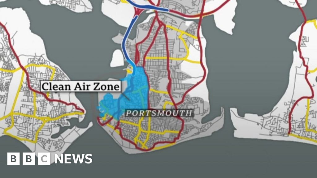 Portsmouth clean air charging zone scaled back - BBC News