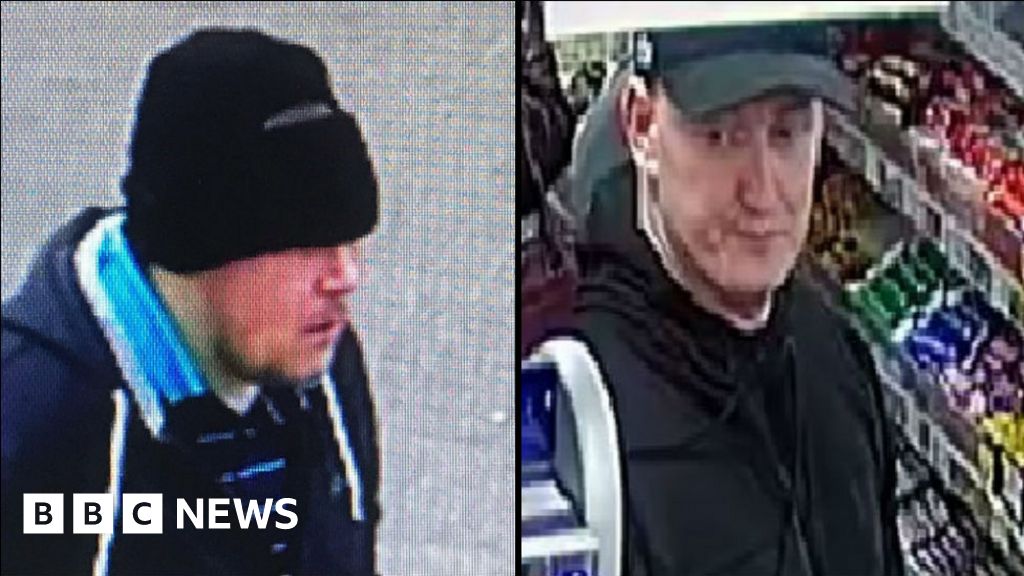 CCTV images released after two raids on Motherwell shops - BBC News
