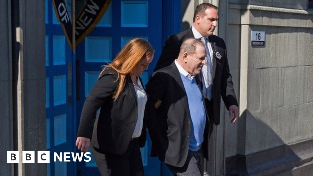 Harvey Weinstein led away in handcuffs - BBC News