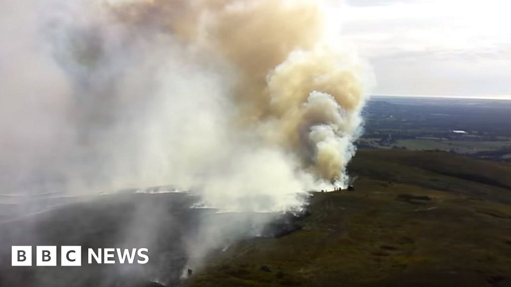 Winter Hill fire may burn for days, fire crews fear - BBC News
