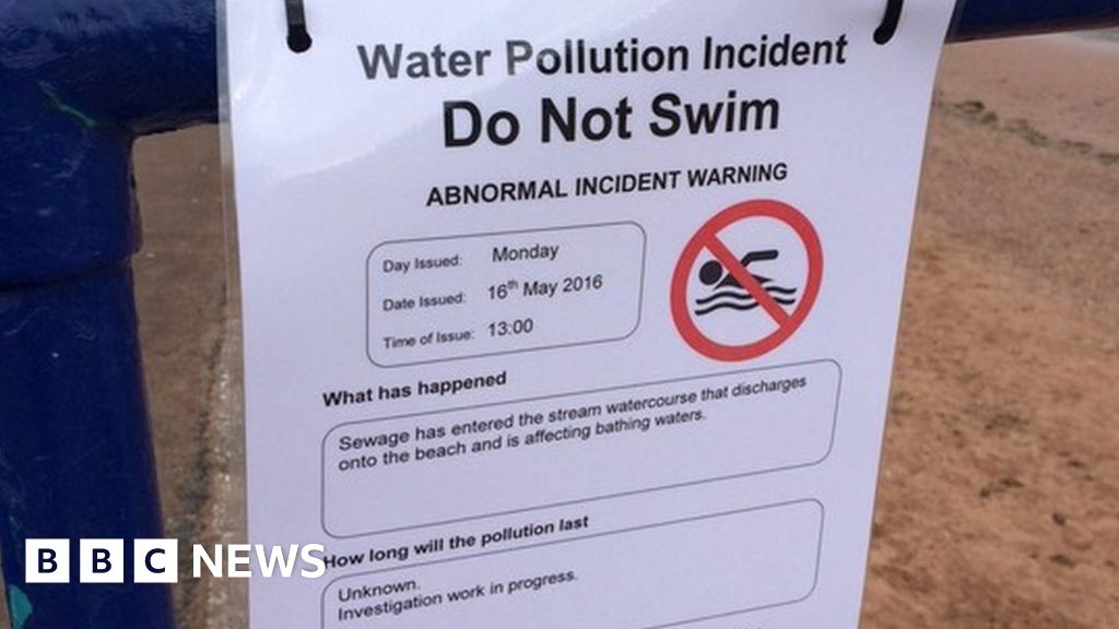 Broadsands Beach: Sewage warning for bathers - BBC News