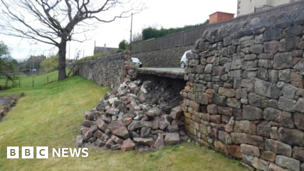 Repair work to begin after Wetley Rocks A520 wall collapse