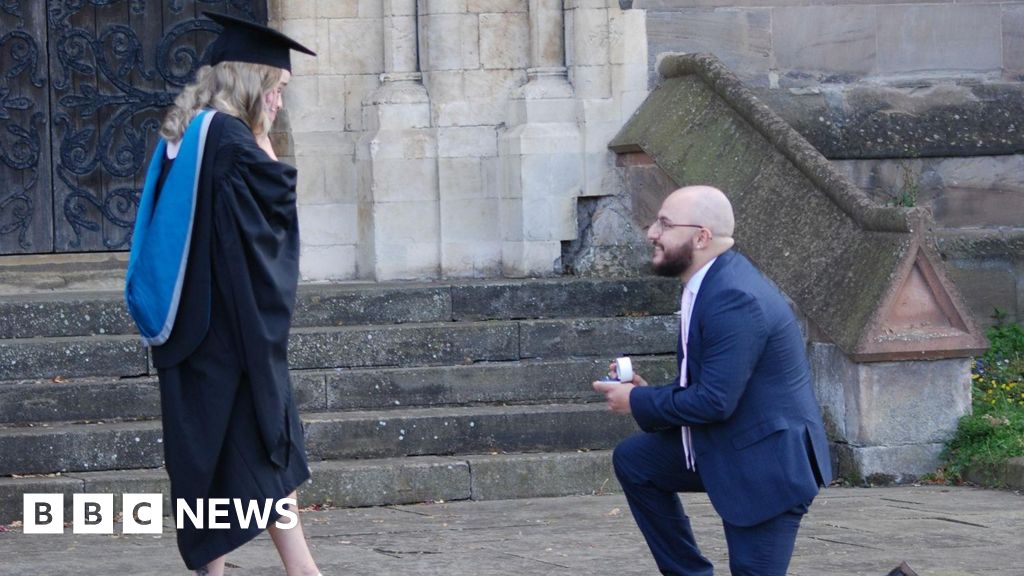 Double celebration for Worcester graduation day proposal
