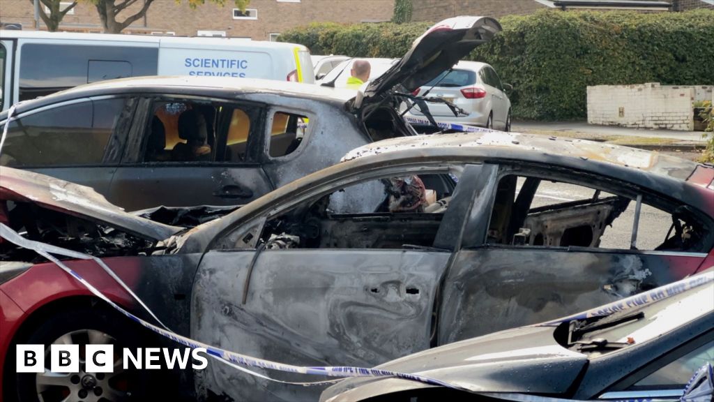 Car arsons in Stevenage lead to road closures and appeal - BBC News