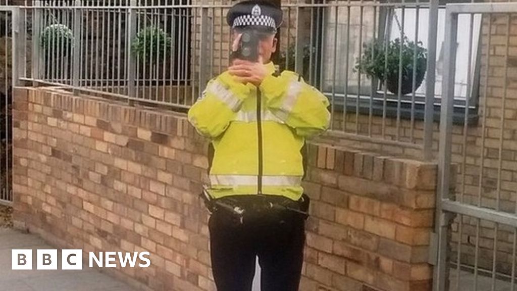Life-size cardboard police officer stolen from school - BBC News