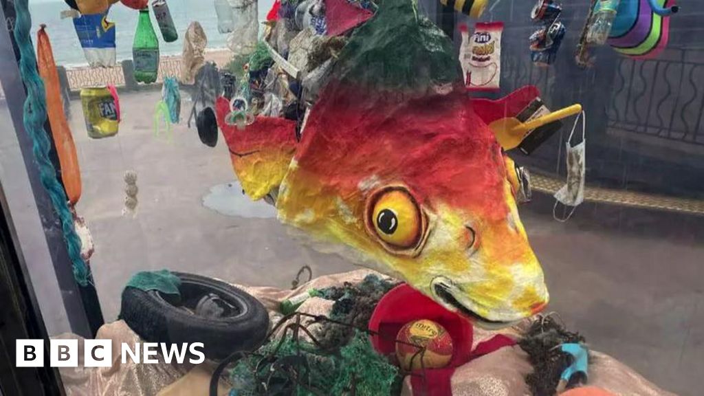Giant cod sculpture starts North Tyneside anti-pollution tour