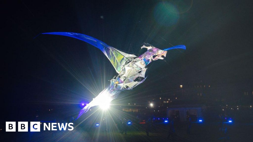The Hatchling: Giant dragon puppet to take flight above Wakefield - BBC ...