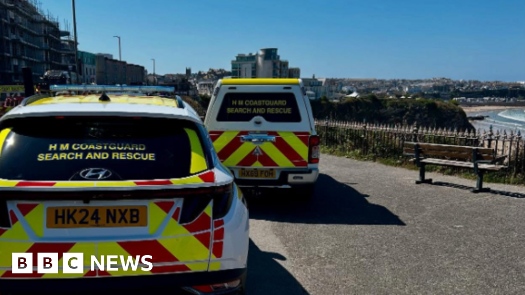 Access to Newquay beach is restricted after cliff fall